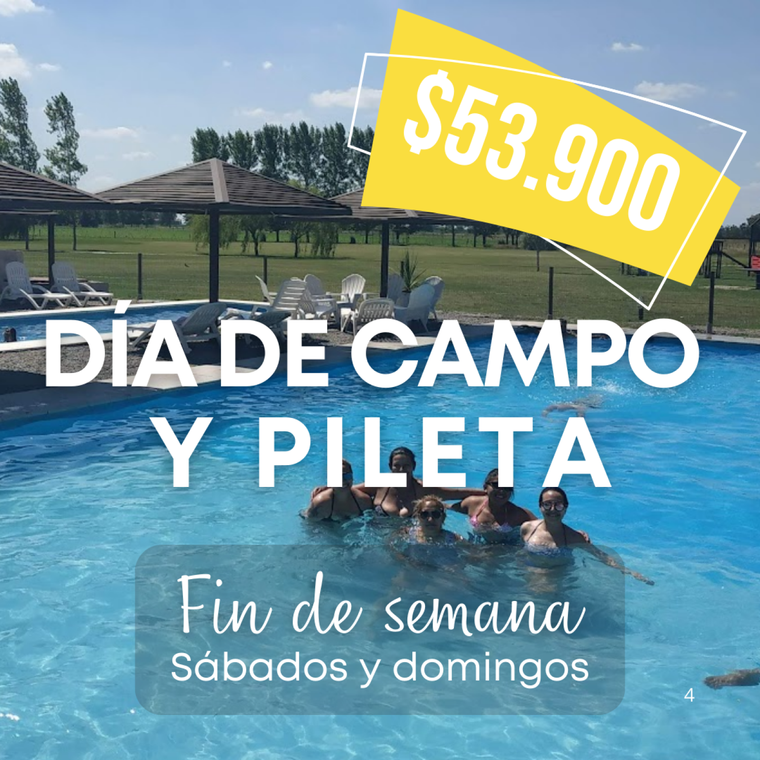 Sábado 8 de febrero | DÍA DE CAMPO Y PILETA | ¡Reservá sólo con el 20% ...