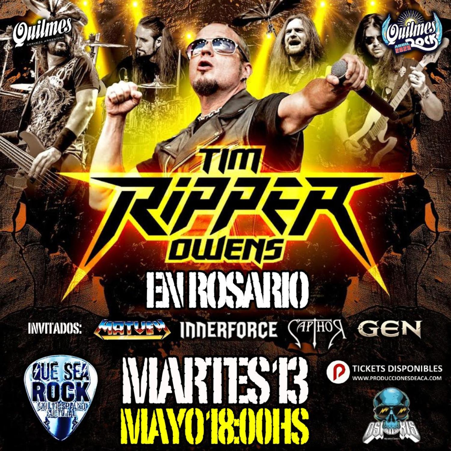 TIM RIPPER OWENS En Rosario - Producciones de Acá