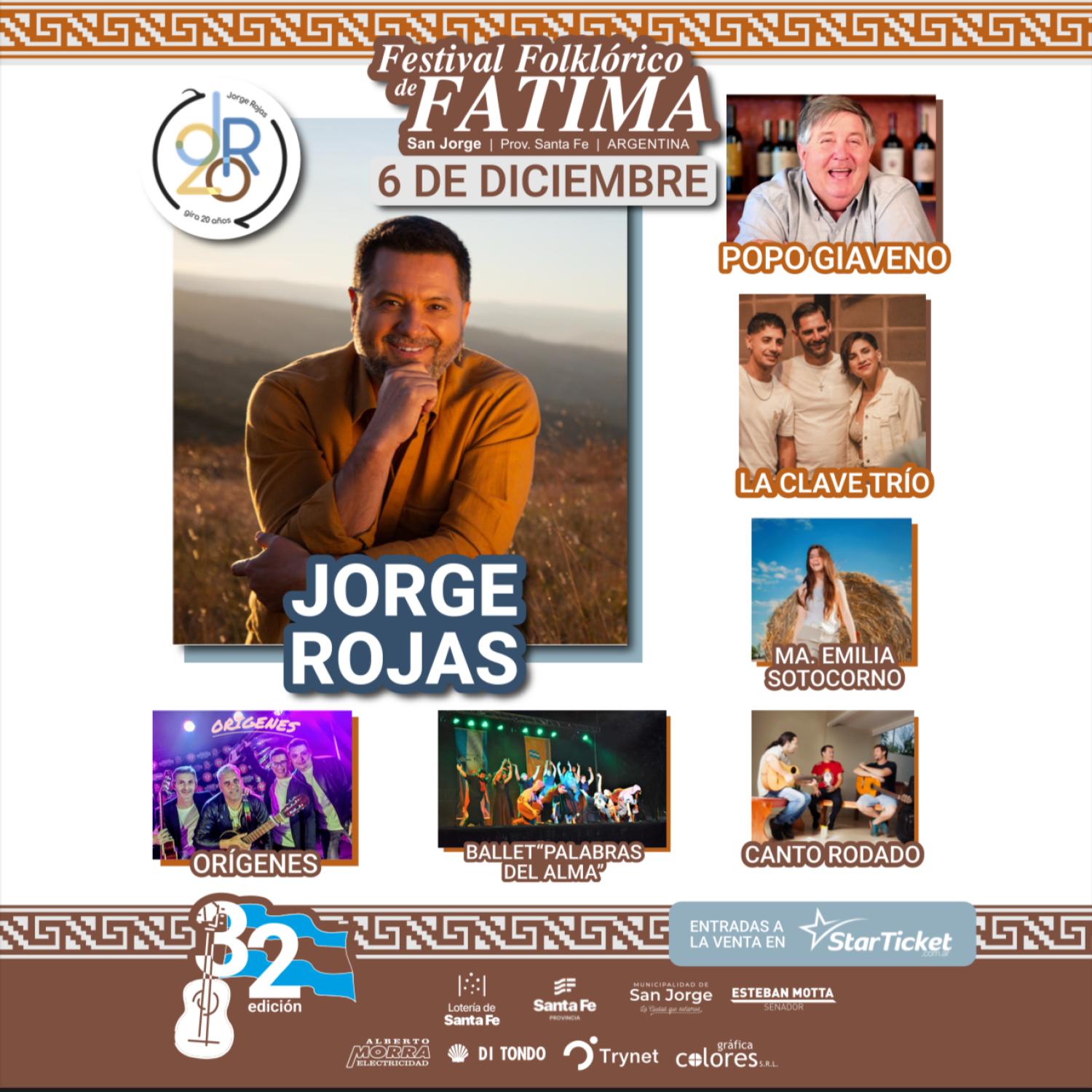 FESTIVAL FATIMA - JORGE ROJAS - StarTicket