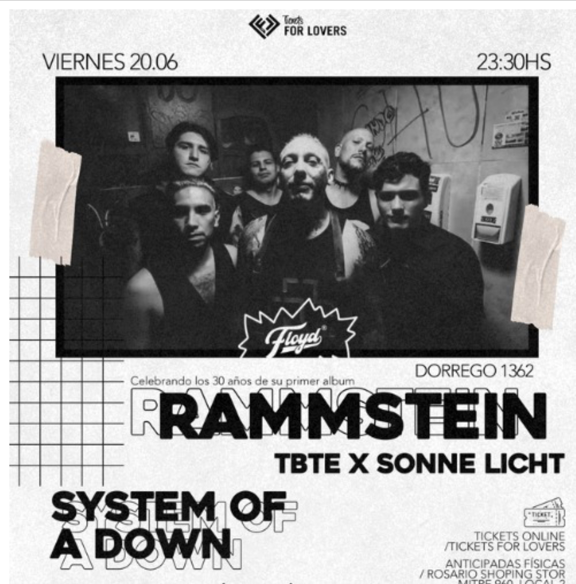 Sonne Licht tributo a Rammstein - Tickets For Lovers